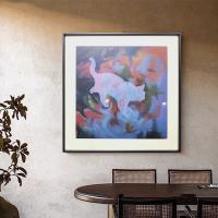 China Cute kitten Elegant Printed Oil Painting Floral Bouquet Art for sale
