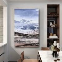 China Mountain landscape art Printed Oil Painting Colorful Mountain Abstract Art for sale