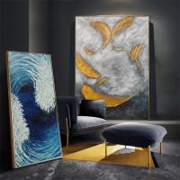 China Modern 3D Relief Thick Textured Abstract Landscape Hand Painted Oil Painting Canvas Wall Art Customized Size for sale