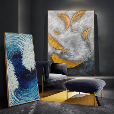China Modern 3D Relief Thick Textured Abstract Landscape Hand Painted Oil Painting Canvas Wall Art Customized Size for sale