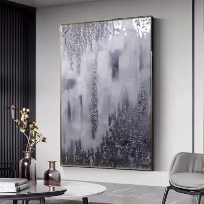 China 100% Handmade Hand Painted Oil Painting Abstract Landscape Canvas Wall Art with 3D Relief and Customized Size for sale