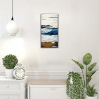 China Modern Abstract Landscape Hand Painted Oil Painting with Hand Applied Gold Leaf on Canvas Wall Art Customized Size for sale