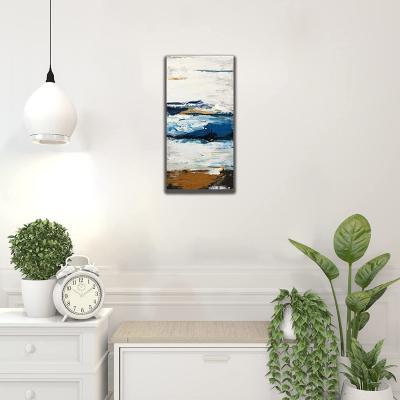 China Modern Abstract Landscape Hand Painted Oil Painting with Hand Applied Gold Leaf on Canvas Wall Art Customized Size for sale