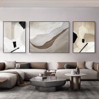 China Modern Abstract Style Hand Painted Oil Painting on Canvas with Hand Applied Gold Leaf - Customized Size Wall Hanging Decoration for sale