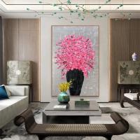 China Modern Home Decor Thick Texture Abstract 3D Relief Hand Painted Oil Painting Canvas Wall Art with Customized Size for sale