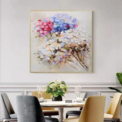 China Hand Painted 3D Relief Abstract Landscape Oil Painting on Canvas Wall Art with Customized Size for sale