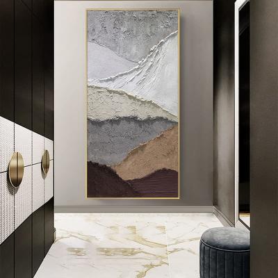 China Customized Size Hand Painted Oil Painting with Hand Applied Gold Leaf and Eco-Friendly Acrylics on Canvas Wall Art for sale