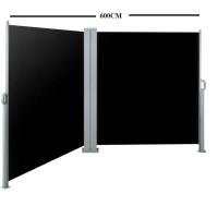 China Double Side Awning, 160 x 600 cm Sun Protection, Made of Polyester, Dark grey for sale
