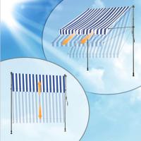 China Clamp Awning 150 X 130 Cm, Stripe, Patio Canopy Sun Protection, Height From 200-300 CM for sale