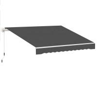 China Retractable Awning, Polyester, Dark Grey, 300 X 200 Cm For Balcony Window for sale