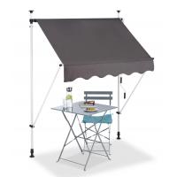 China Clamp Awning 250 X 130 CM, Light Grey, Patio Canopy Sun Protection, Height for sale