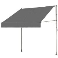 China Clamp Awning 250 X 130 CM, Light Grey, Patio Canopy Sun Protection, Height for sale