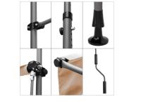 China Clamp Awning 300 cm Wide Balcony Awning with Hand Crank Sun Protection No Drilling Height-Adjustable Awning for sale