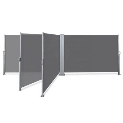 China Double Iron Side Awning, 160 x 600 cm, Made of Polyester, Light grey, For Garden Balcony for sale