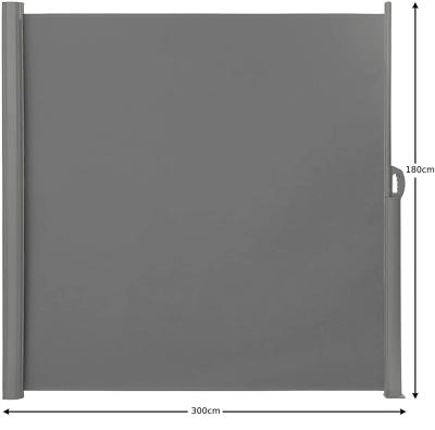 China Side Awning, Full Aluminium Frame, 1.6x3M, Light Grey, Polyester, For Garden Backyark for sale