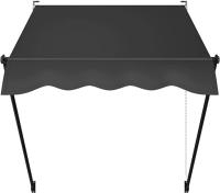 China Clamp Awning, Dark Grey, Sun Protection,For Balcony, Window, Polyester for sale