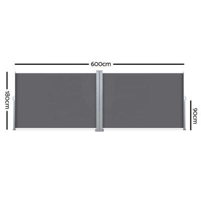 China Double Iron Side Awning, 180 x 600 cm, Made of Polyester, Light grey, For Garden for sale