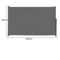 China Iron Side Awning 1.8*3m Dark Grey Polyester, Privacy Screen For Garden for sale