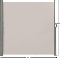 China Side Awning, Full Aluminium Frame, 1.8x3M, Beige, Side Canopies, For Garden Backyark for sale