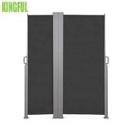 China Double Iron Side Awning, 180 x 600 cm, Made of Polyester, Dark grey, For Garden for sale