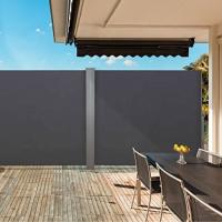 China Double Iron Side Awning, 180 x 600 cm, Made of Polyester, Dark grey, For Garden for sale