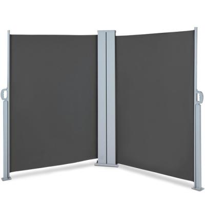 China Double Iron Side Awning, 180 x 600 cm, Made of Polyester, Dark grey, For Garden for sale