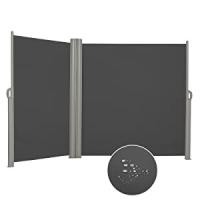 China Double Side Awning, Full Aluminium Frame, 160x600 Cm, Dark Grey, For Garden Backyard for sale