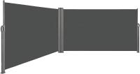 China Double Side Awning, Full Aluminium Frame, 160x600 Cm, Dark Grey, For Garden Backyard for sale