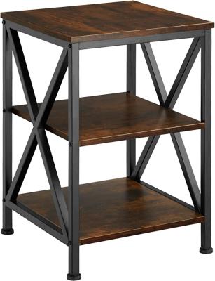 China Side Table End Table Nightstand, Easy to Assemble, For Living Room Bedroom, 40x40x60cm for sale