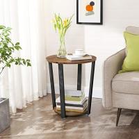 China Round End Table Side Table NightStand 2 Tiers for Couch Sofa Bed Living Room for sale
