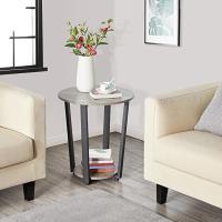 China Round End Table Side Table NightStand 2 Tiers for Couch Sofa Bed Living Room for sale