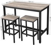 China Table Set With 2 Chairs Kitchen Counter With Bar Chairs Kitchen Table And Kitchen Chairs Industrial Design for sale
