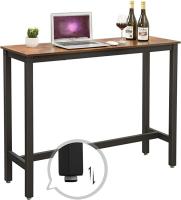 China Bar Table Dining Table Metal Frame Industrial Design Easy Assembly Vintage Brown for sale