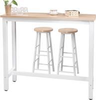 China Dining Table Kitchen Table Metal Frame Industrial Design Easy Assembly Oak White for sale