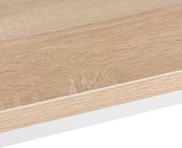 China Dining Table Kitchen Table Metal Frame Industrial Design Easy Assembly Oak White for sale