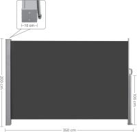 China Outdoor Retractable Side Awning Fabric side Panels Ombrage Auvent Retractable for sale