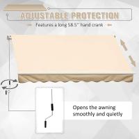 China Outdoor Waterproof UV-resistant Folding Arm Retractable Awning for terrace,300*250cm,Beige for sale