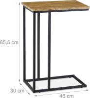 China C Shaped Side End Table with Stable Metal Frame, Sofa Couch Table for Coffee Snack Laptop for sale
