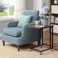 China C-Shaped Side Table, End Table for Sofa, Couch Table with Metal Frame for sale