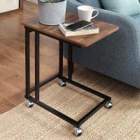 China C-Shaped Side Table, End Table for Sofa, Couch Table with Metal Frame for sale
