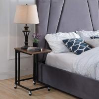 China C-Shaped Side Table, End Table for Sofa, Couch Table with Metal Frame for sale