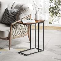 China Classic Side Table, Mobile Snack Table for Coffee Laptop Tablet, Slides Next to Sofa Couch, Wood Look Accent Furniture for sale