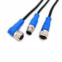 China OEM 3Ft Male Female Cable , PVC Jacket M12 Connector Cables for sale