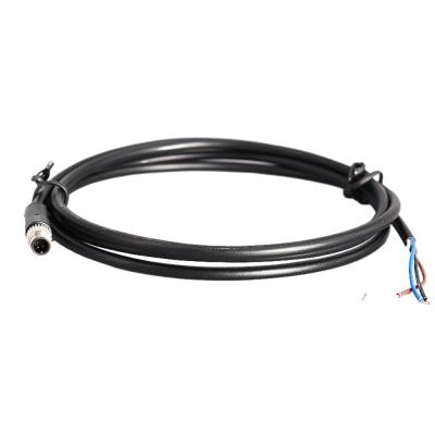 China Tinned Pig Tail Electric Waterproof Cable Assemblies 4 Pin Male To Female M5 for sale