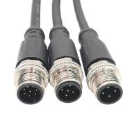 China M12 Waterproof Cable Assemblies Male To Female With 4 Pin 8 Pin Connector for sale