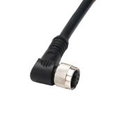 China Right Angle Electrical Wire Cable With IP67 Waterproof M12 2 Pin 3 Pin 4 Pin Connector for sale