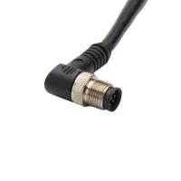 China Right Angle Electrical Wire Cable With IP67 Waterproof M12 2 Pin 3 Pin 4 Pin Connector for sale