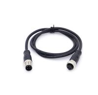 China Waterproof Electrical M8 Cable Assembly Male To Female 5 Meter Length for sale