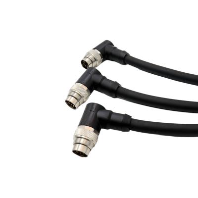 China Metal Shell M5 M16 Waterproof Cable Assembly Industrial Grade PVC Cover Male To Female for sale