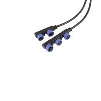 China 1 Meter M15 Waterproof Extension Cables F Shape Plastic Shell PVC Jacket For Solar Energy for sale